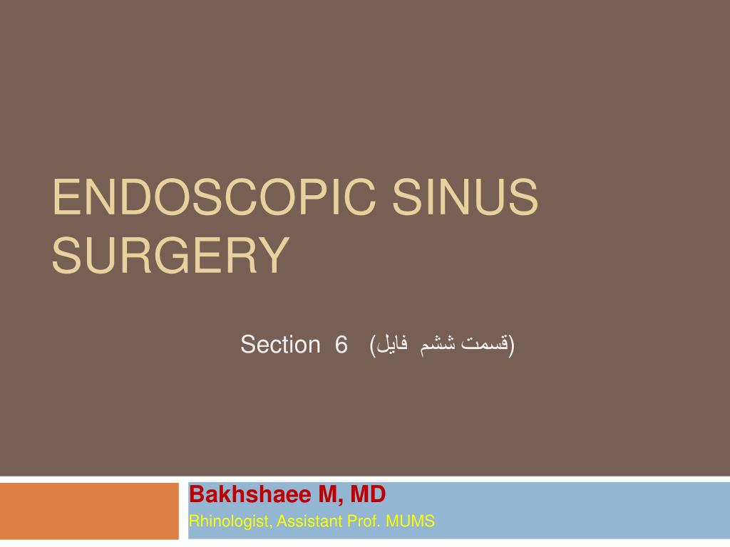 PPT - Endoscopic Sinus Surgery PowerPoint Presentation, free download ...