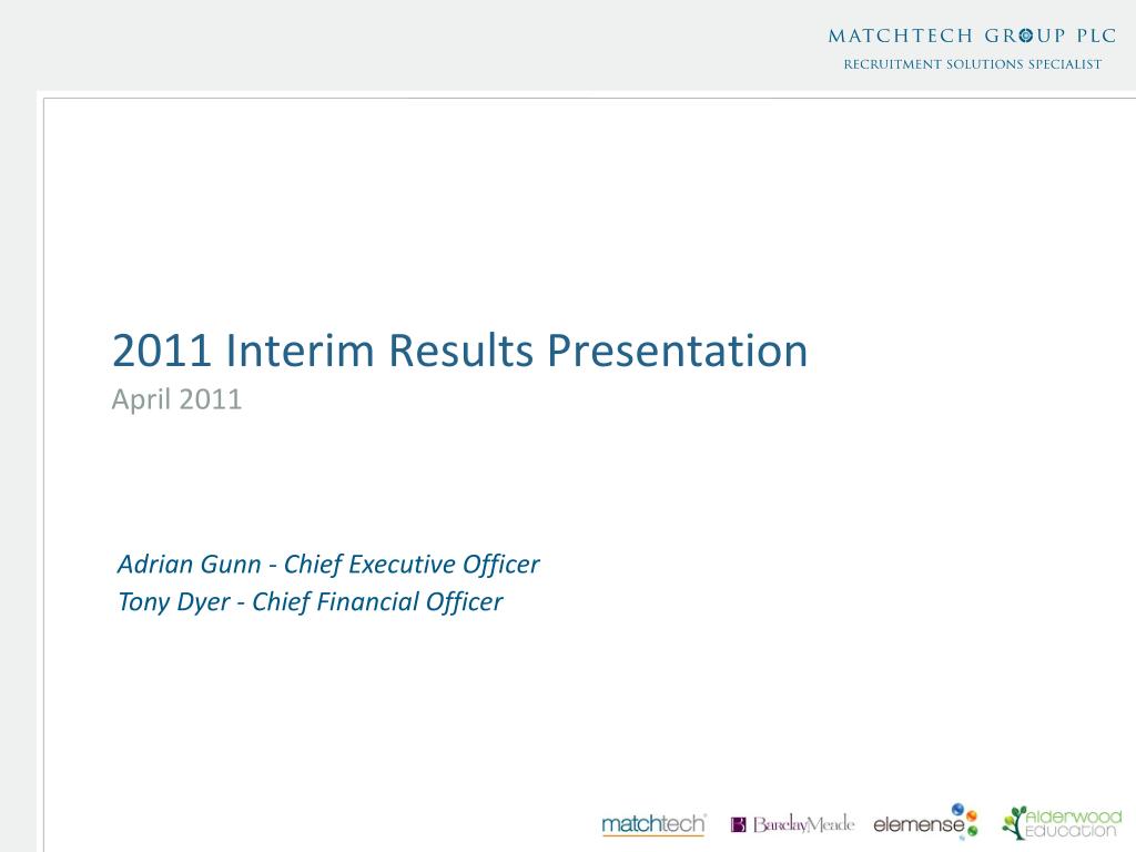 PPT - 2011 Interim Results Presentation April 2011 PowerPoint ...