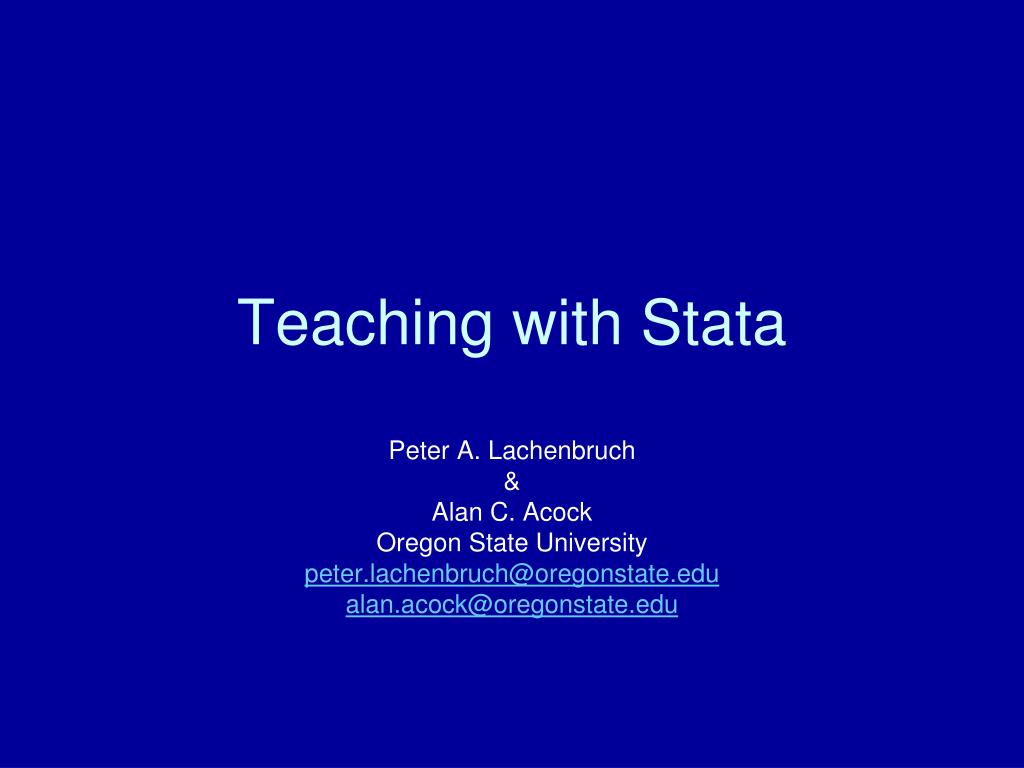 PPT - Teaching with Stata PowerPoint Presentation, free download - ID ...