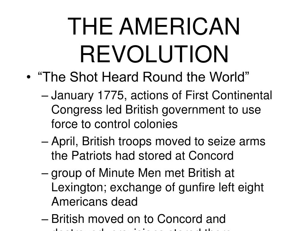 PPT - THE AMERICAN REVOLUTION PowerPoint Presentation, free download ...