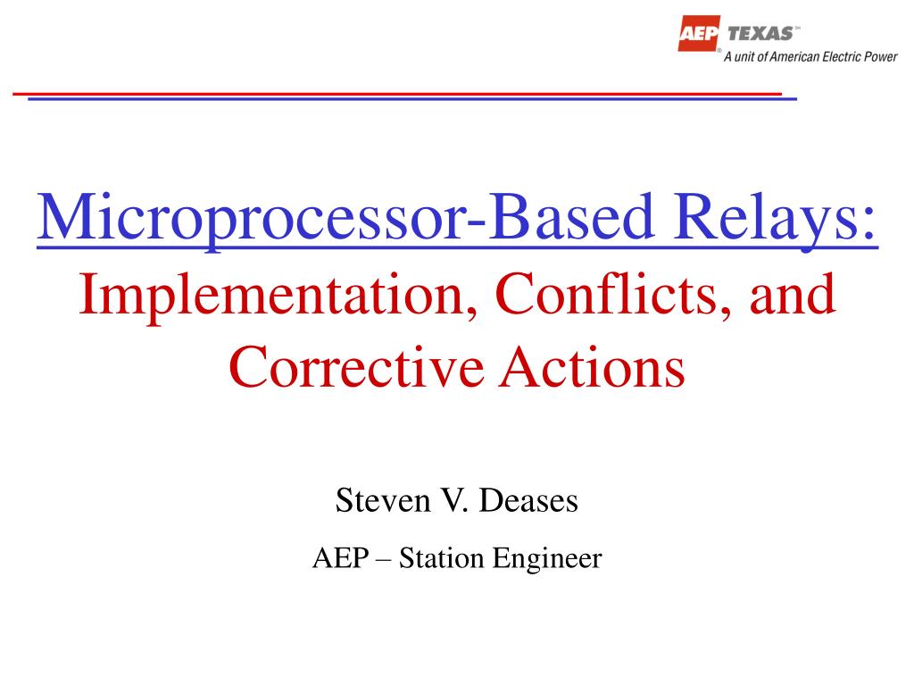 PPT - Microprocessor-Based Relays: Implementation, Conflicts, and Corrective Actions PowerPoint ...
