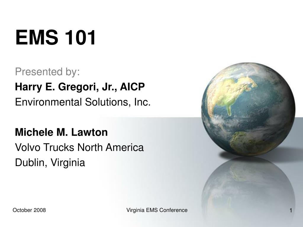 PPT - EMS 101 PowerPoint Presentation, free download - ID:158808