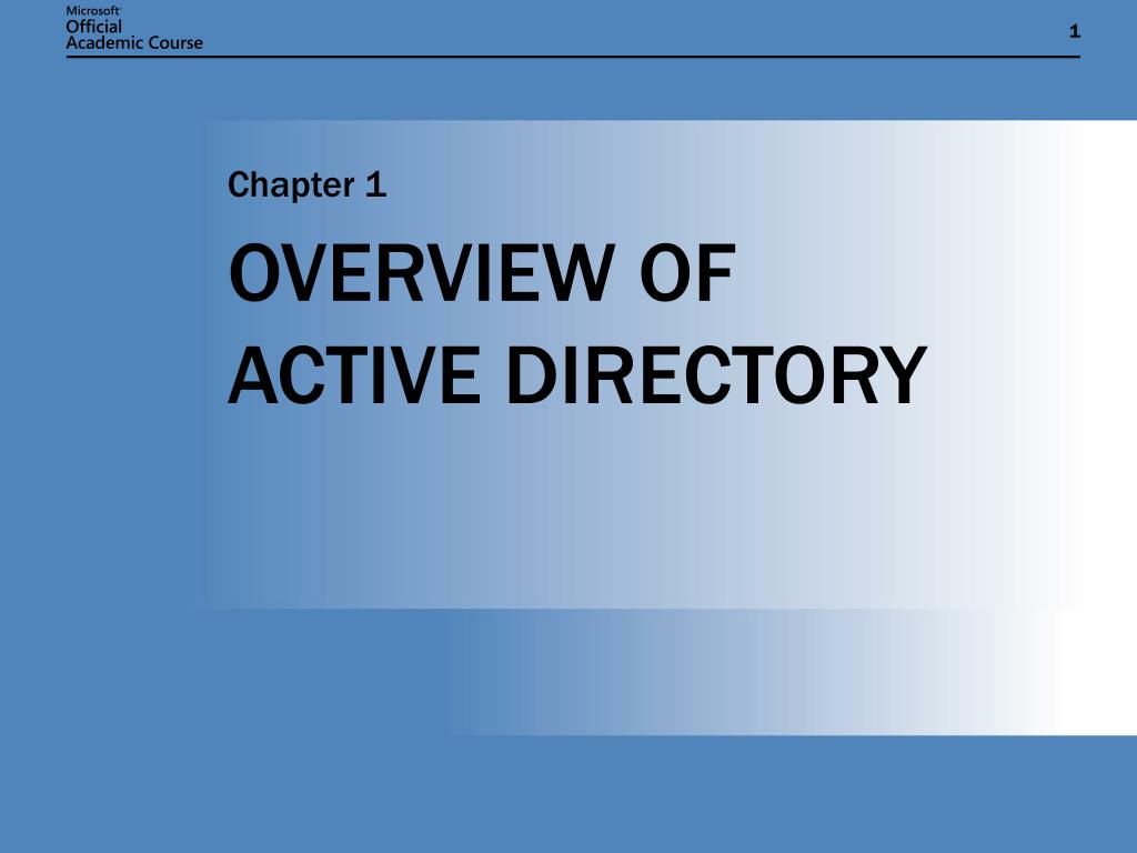PPT - OVERVIEW OF ACTIVE DIRECTORY PowerPoint Presentation, free ...
