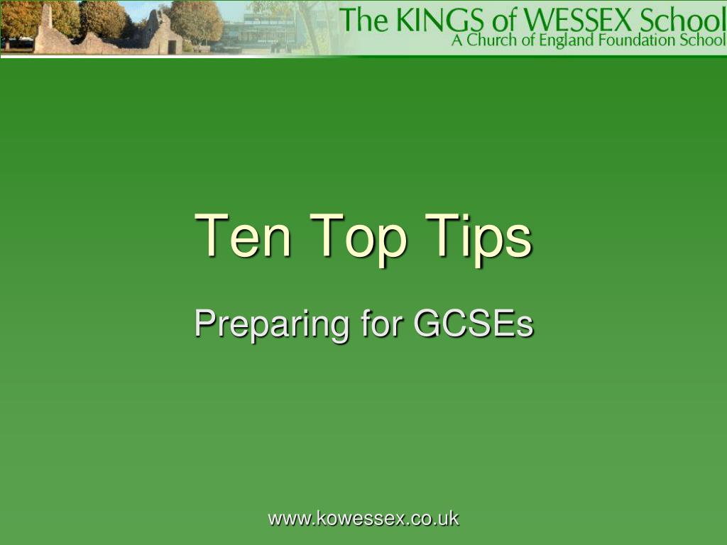 PPT - Ten Top Tips PowerPoint Presentation, free download - ID:159521