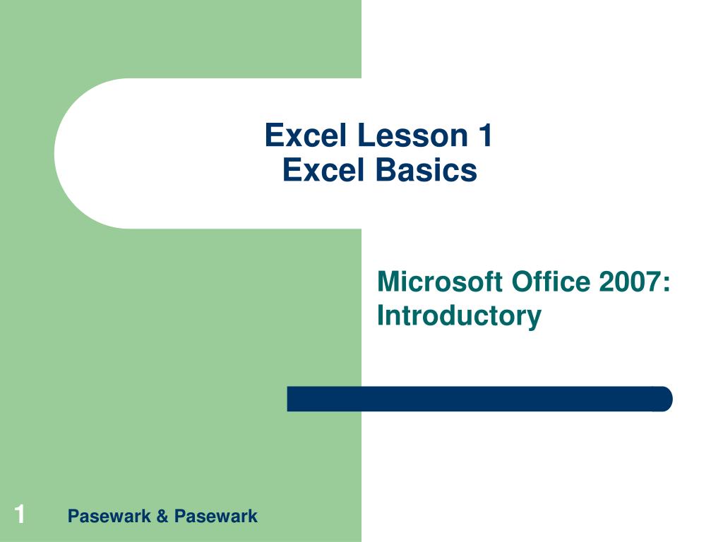 PPT - Excel Lesson 1 Excel Basics PowerPoint Presentation, free ...