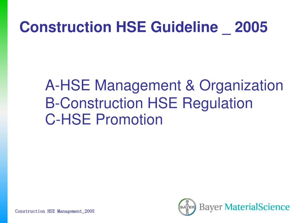 PPT - Construction HSE Guideline _ 2005 PowerPoint Presentation, free ...