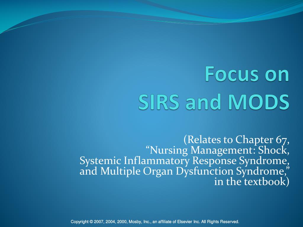 PPT - Focus on SIRS and MODS PowerPoint Presentation, free download ...