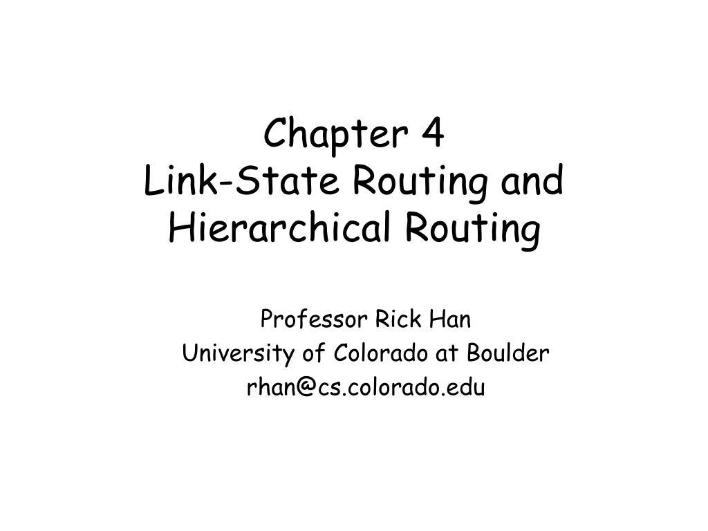 PPT - Chapter 4 Link-State Routing and Hierarchical Routing PowerPoint ...