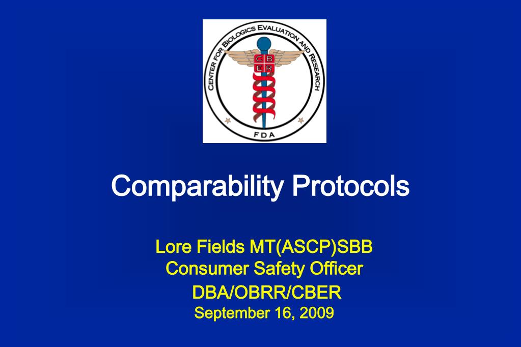 PPT - Comparability Protocols PowerPoint Presentation, free download ...