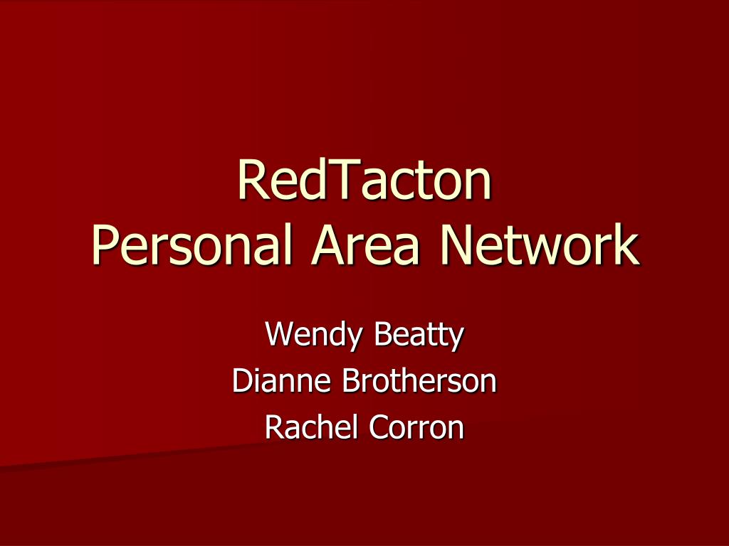 PPT - RedTacton Personal Area Network PowerPoint Presentation, free ...