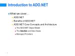 PPT - Chapter 3 Introduction to ADO.NET PowerPoint Presentation, free download - ID:170500