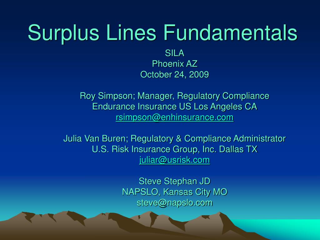 PPT - Surplus Lines Fundamentals PowerPoint Presentation, free download ...