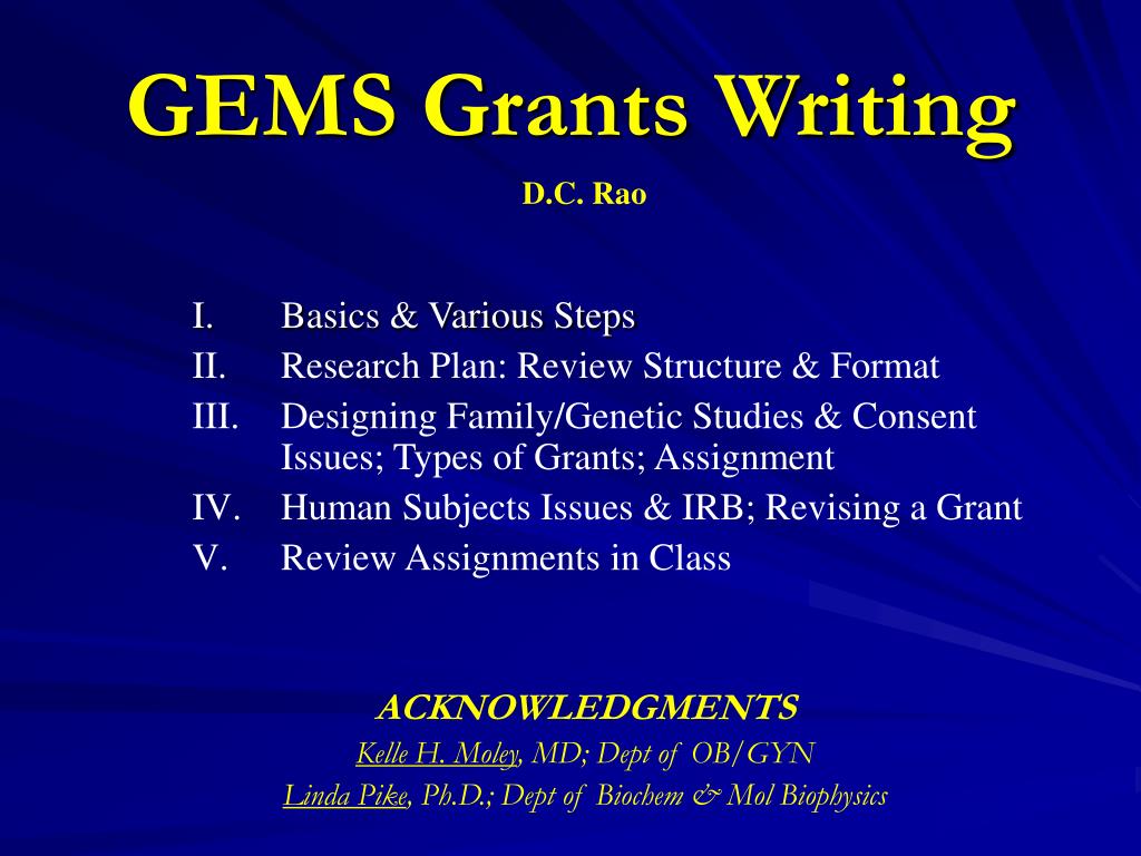 PPT - GEMS Grants Writing PowerPoint Presentation, free download - ID ...