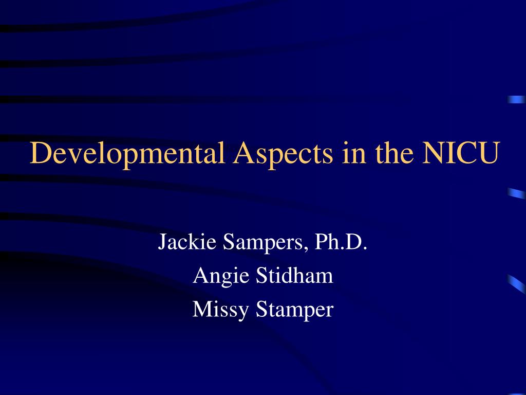 PPT - Developmental Aspects in the NICU PowerPoint Presentation, free ...