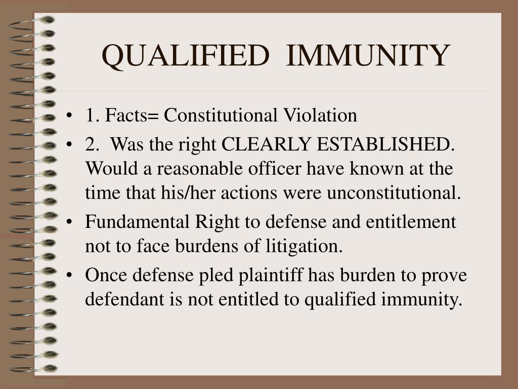 PPT - QUALIFIED IMMUNITY PowerPoint Presentation, free download - ID:175208