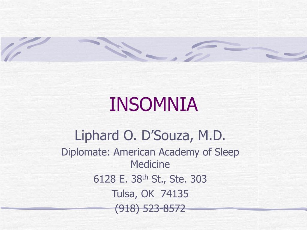 PPT - INSOMNIA PowerPoint Presentation, free download - ID:175326