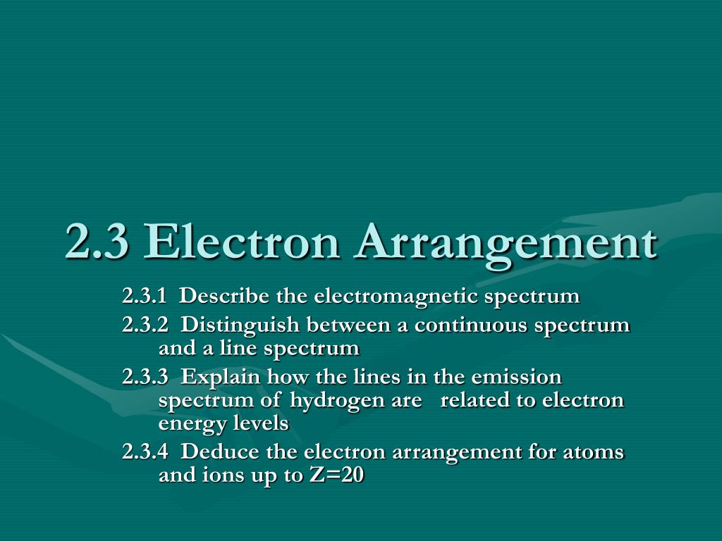 PPT - 2.3 Electron Arrangement PowerPoint Presentation, free download ...
