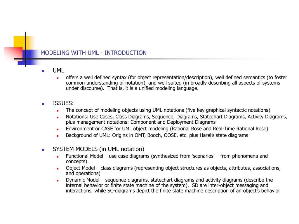 PPT - MODELING WITH UML - INTRODUCTION PowerPoint Presentation, free ...