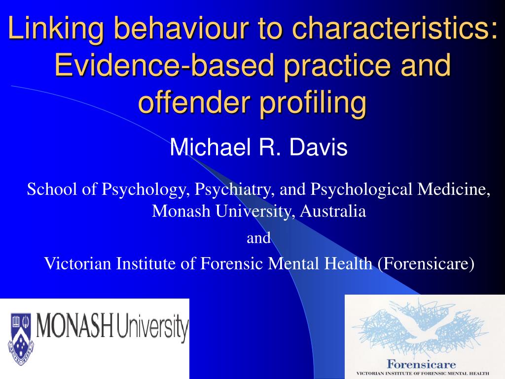 PPT - Linking behaviour to characteristics: Evidence-based practice and ...