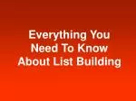 PPT - 30 List Building Tips, Tools and Ideas PowerPoint Presentation ...