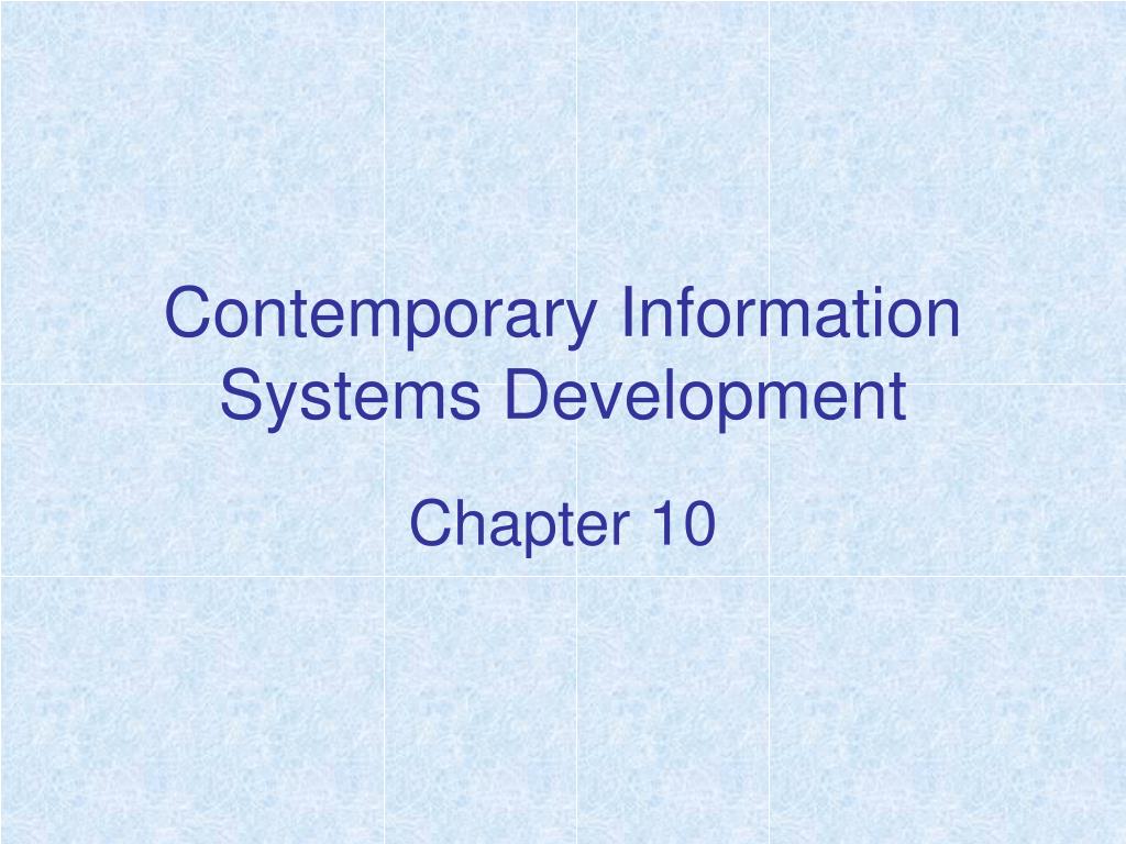 PPT - Contemporary Information Systems Development PowerPoint ...