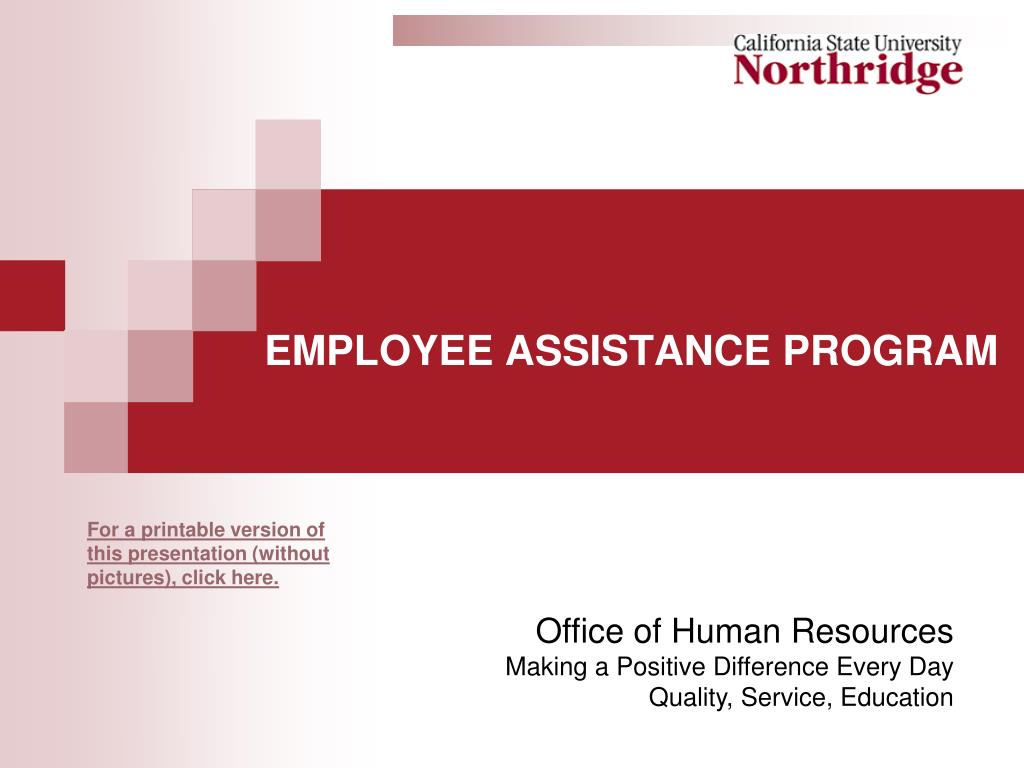 PPT - EMPLOYEE ASSISTANCE PROGRAM PowerPoint Presentation, free ...