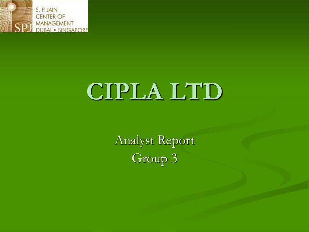 PPT - CIPLA LTD PowerPoint Presentation, free download - ID:178997