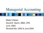 PPT - Managerial Accounting Second Edition Weygandt / Kieso / Kimmel ...