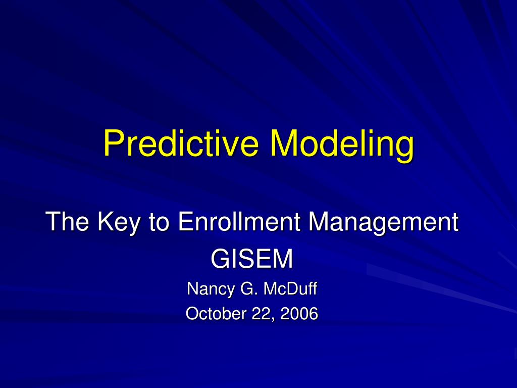 PPT - Predictive Modeling PowerPoint Presentation, free download - ID ...