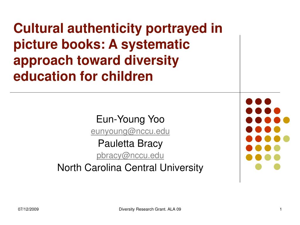 PPT - Cultural authenticity portrayed in picture books: A systematic ...