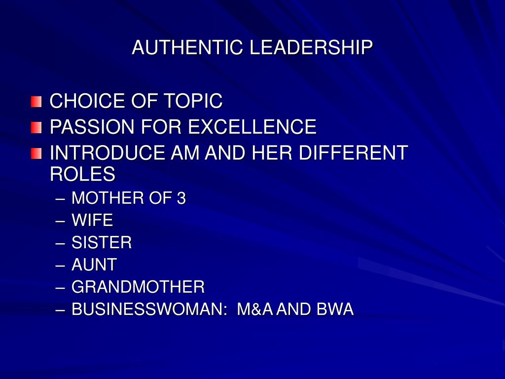 PPT - AUTHENTIC LEADERSHIP PowerPoint Presentation, free download - ID ...