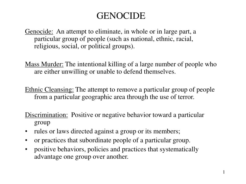 PPT - GENOCIDE PowerPoint Presentation, free download - ID:181356