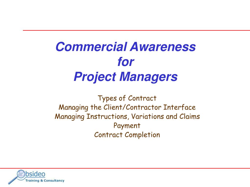 PPT - Commercial Awareness for Project Managers PowerPoint Presentation ...