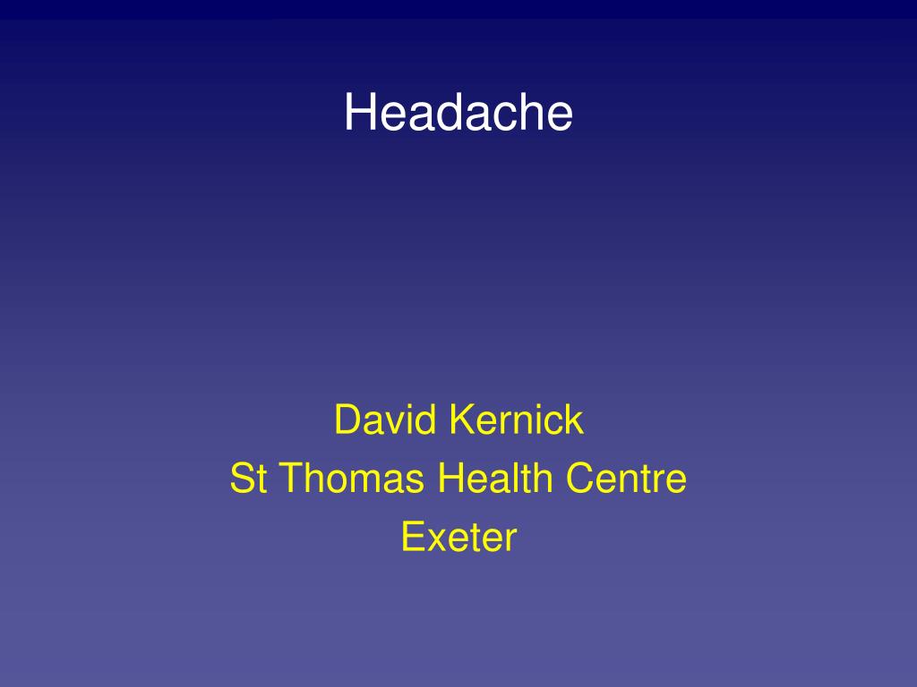 PPT - Headache PowerPoint Presentation, free download - ID:182479