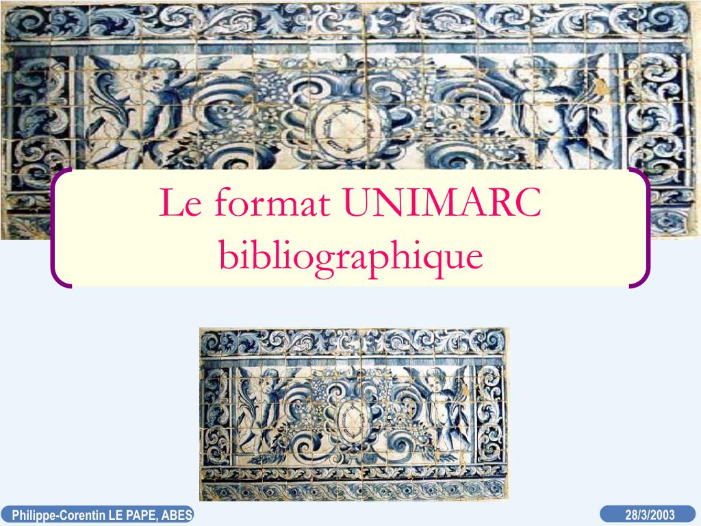 PPT - Le format UNIMARC bibliographique PowerPoint Presentation, free ...