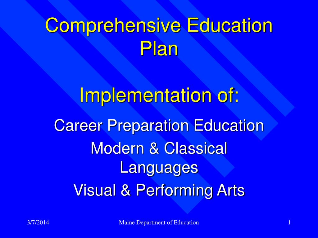 PPT - Comprehensive Education Plan Implementation of: PowerPoint ...