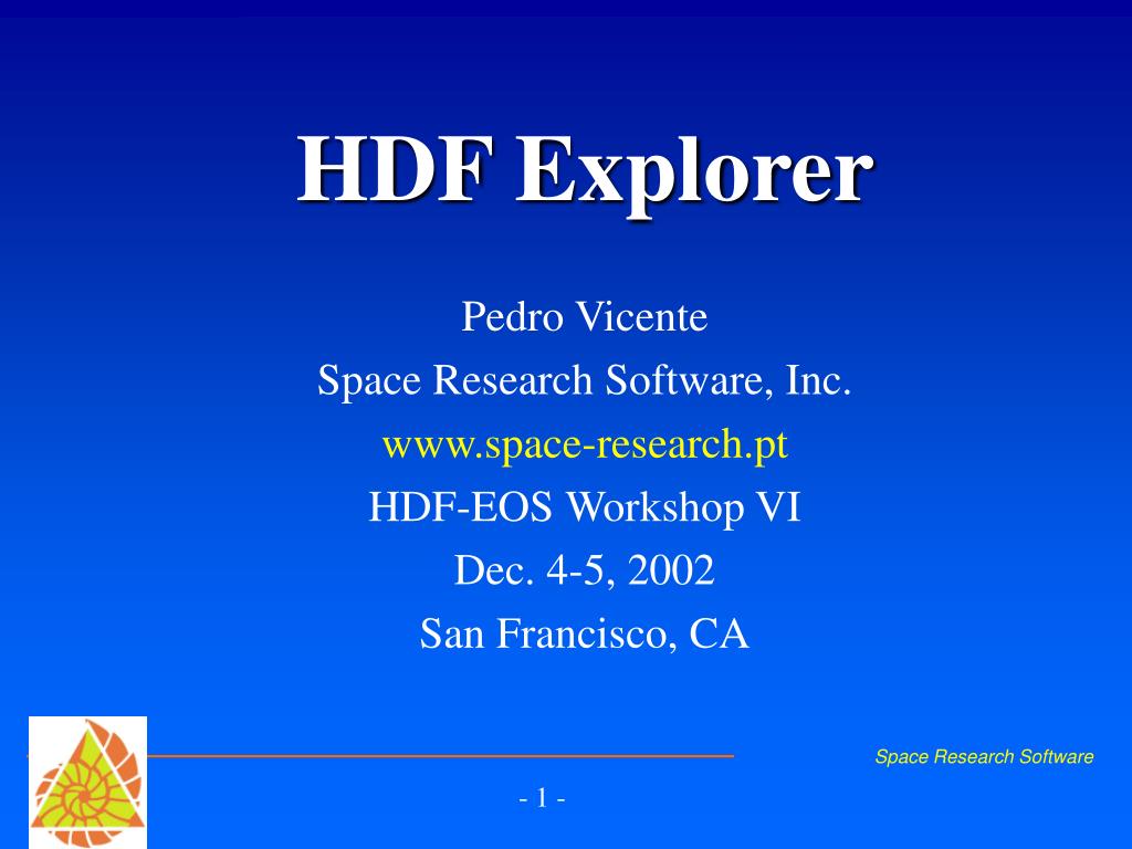 PPT - HDF Explorer PowerPoint Presentation, free download - ID:185981