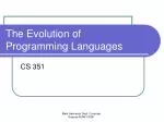 PPT - Evolution and History of Programming Languages PowerPoint ...