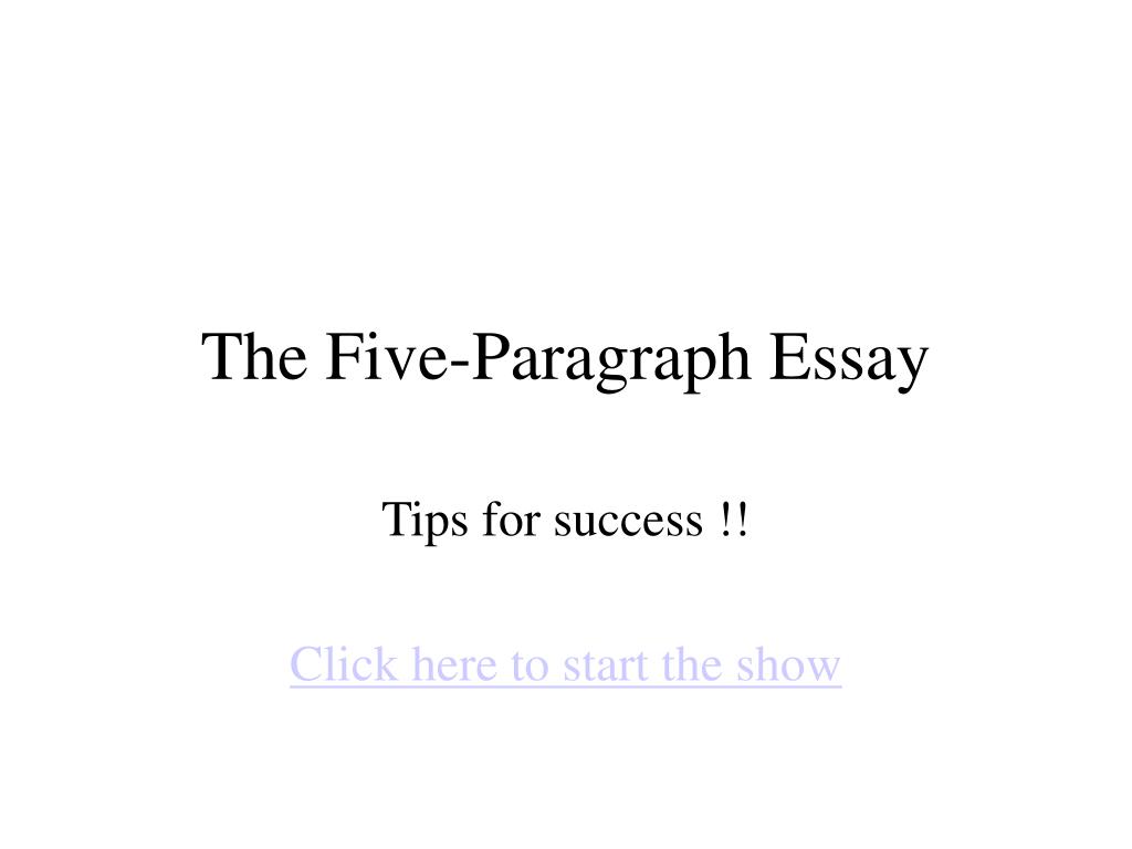 PPT - The Five-Paragraph Essay PowerPoint Presentation, free download ...