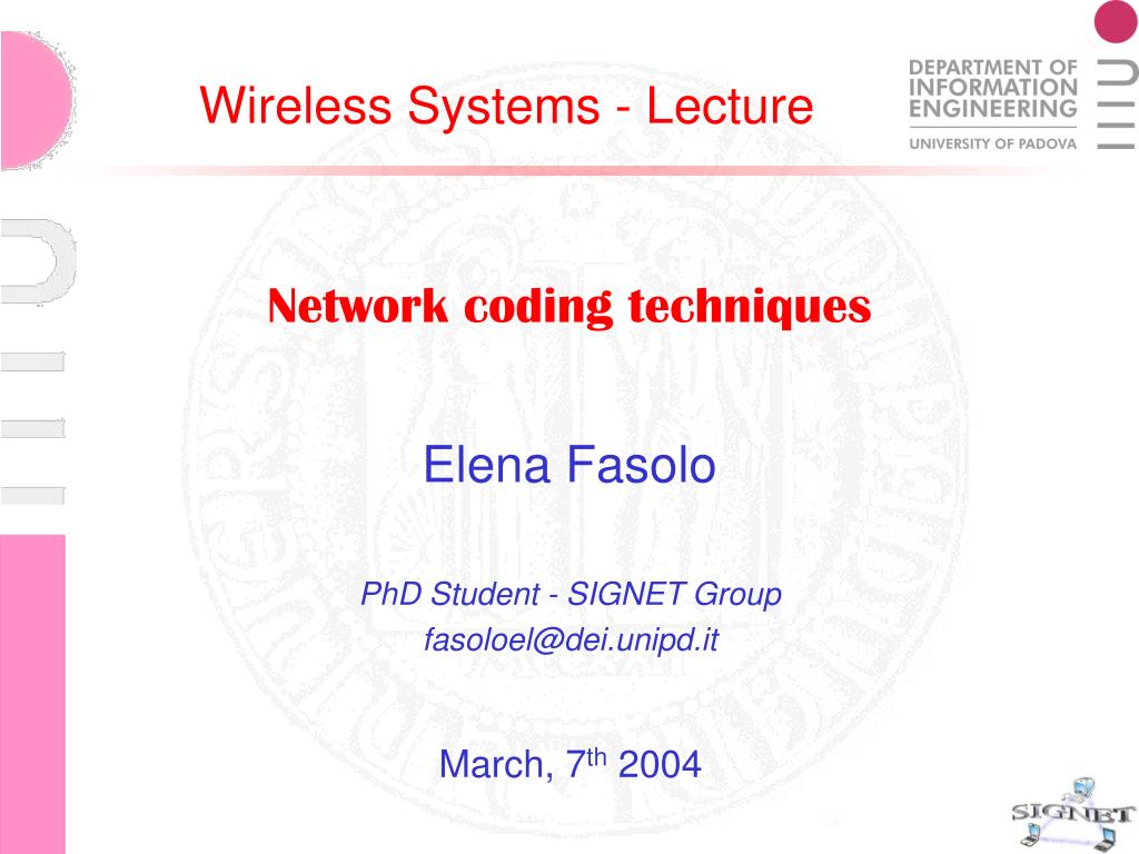 PPT - Network coding techniques PowerPoint Presentation, free download ...