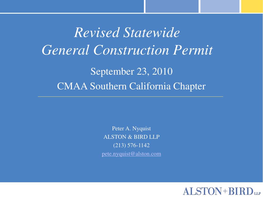 PPT - Revised Statewide General Construction Permit PowerPoint ...