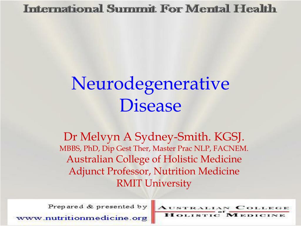PPT - Neurodegenerative Disease PowerPoint Presentation, free download ...