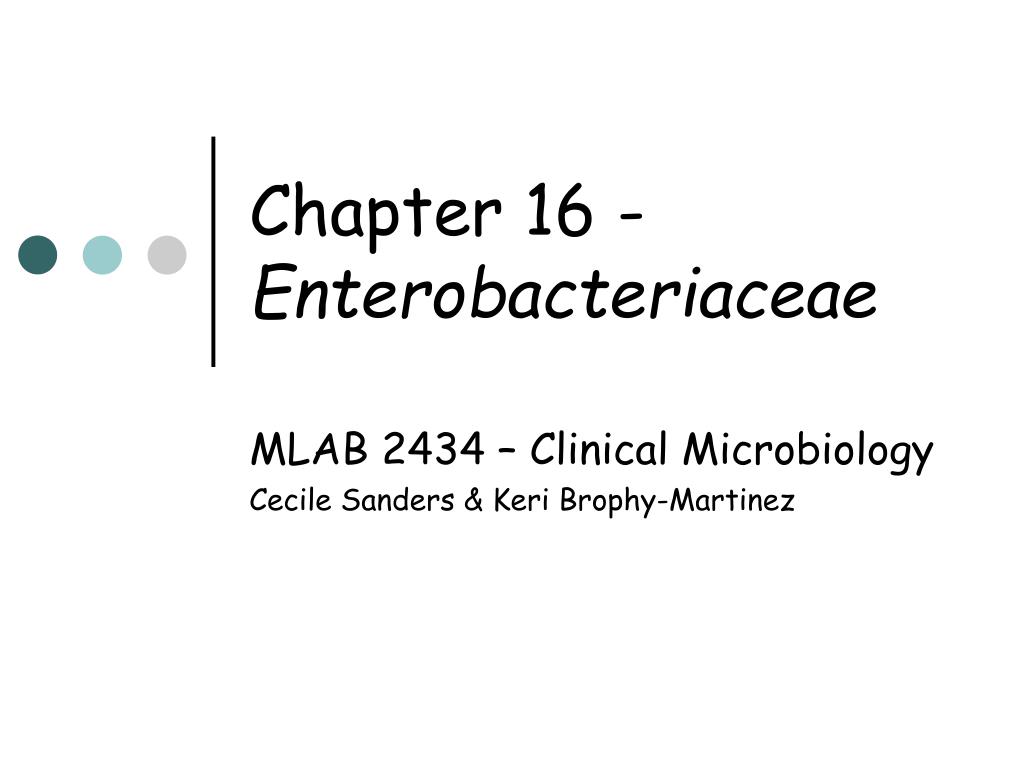 PPT - Chapter 16 - Enterobacteriaceae PowerPoint Presentation, free ...