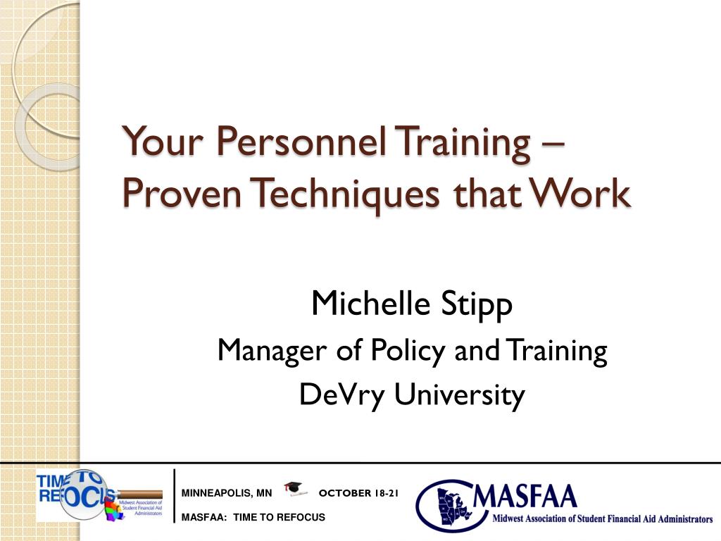 PPT - Your Personnel Training – Proven Techniques that Work PowerPoint ...