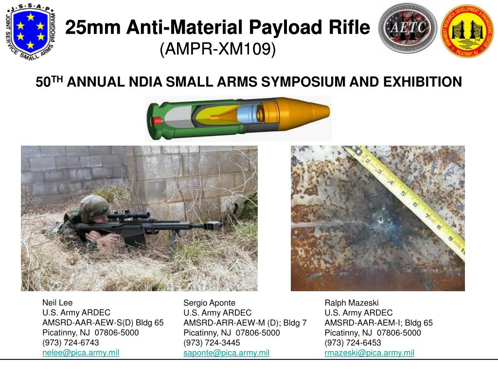 PPT - 25mm Anti-Material Payload Rifle (AMPR-XM109) PowerPoint ...