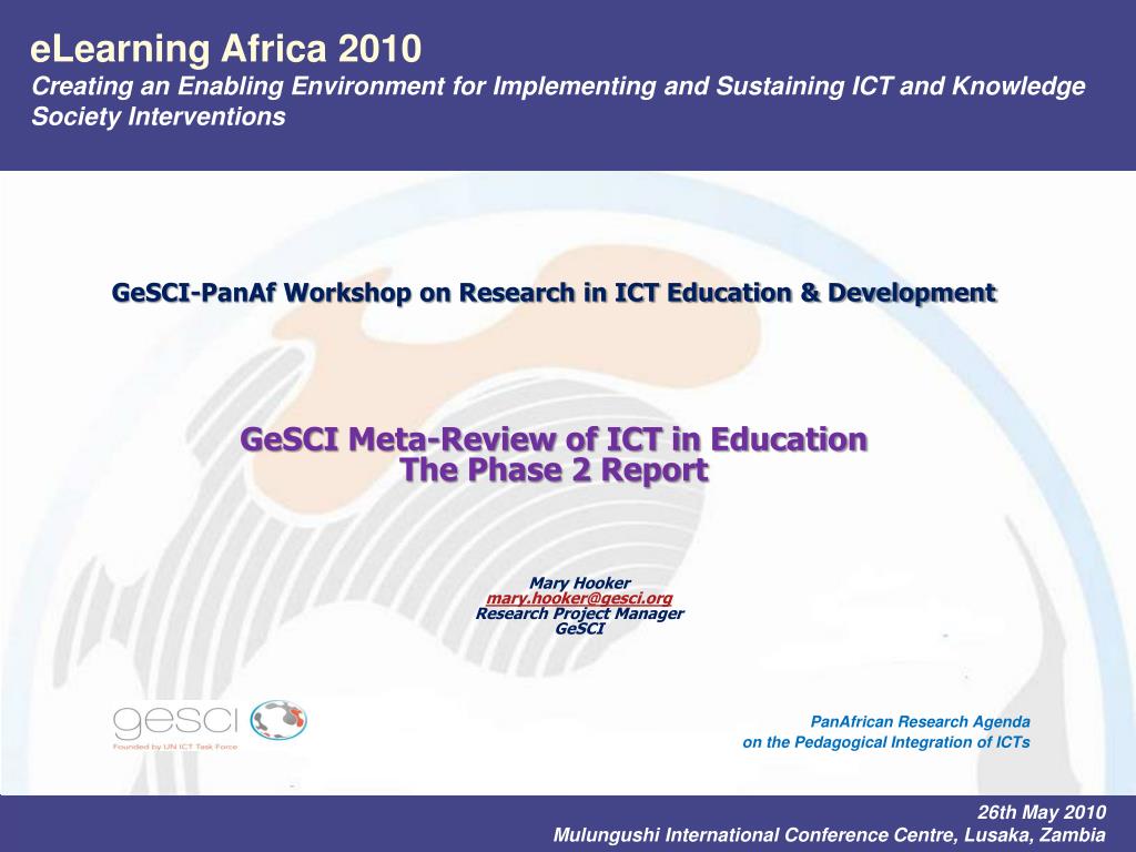 PPT - eLearning Africa 2010 Creating an Enabling Environment for ...