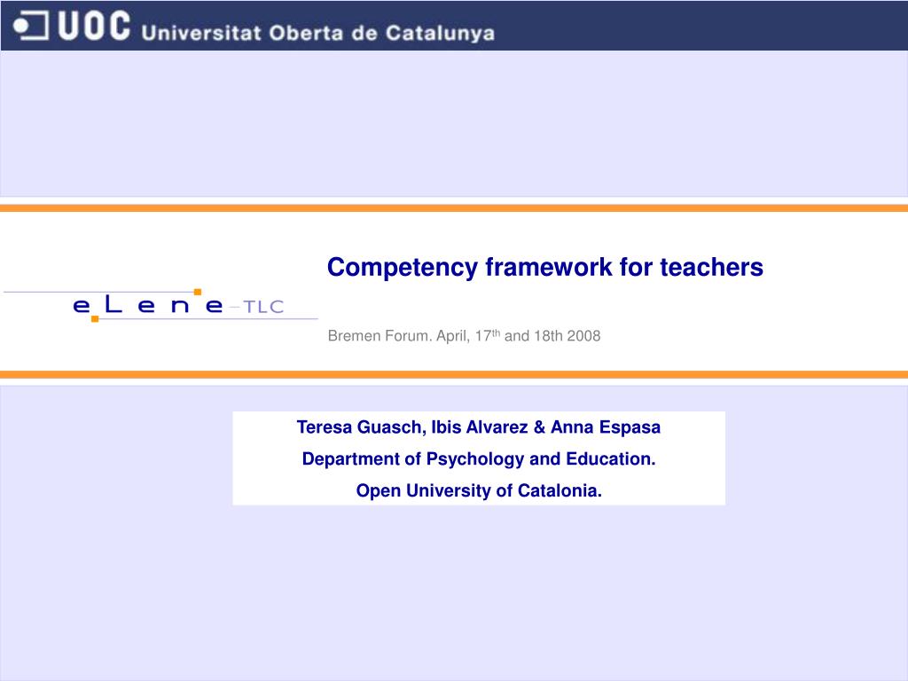 PPT - Competency framework for teachers PowerPoint Presentation, free ...