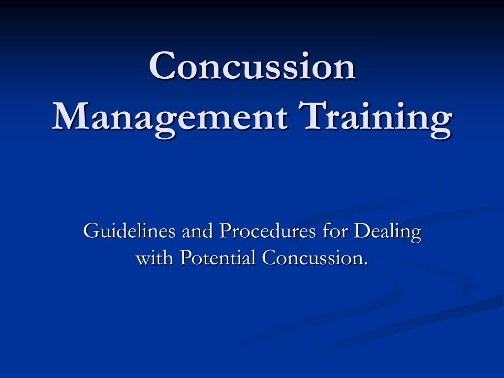 PPT - Concussion Management Training PowerPoint Presentation, free ...