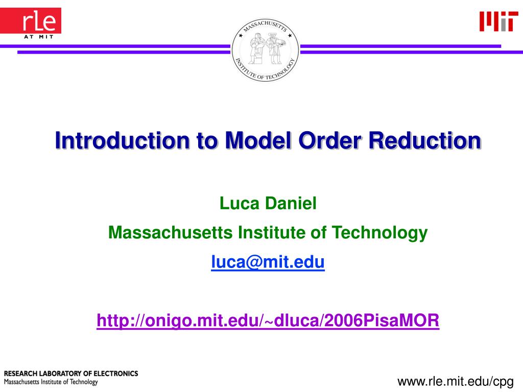 PPT - Introduction to Model Order Reduction PowerPoint Presentation ...
