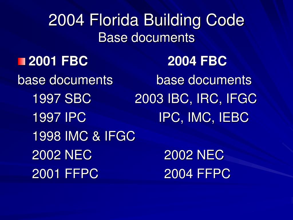 PPT - 2004 Florida Building Code Base documents PowerPoint Presentation ...